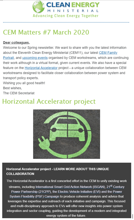 Our Spring newsletter is now available | Clean Energy Ministerial