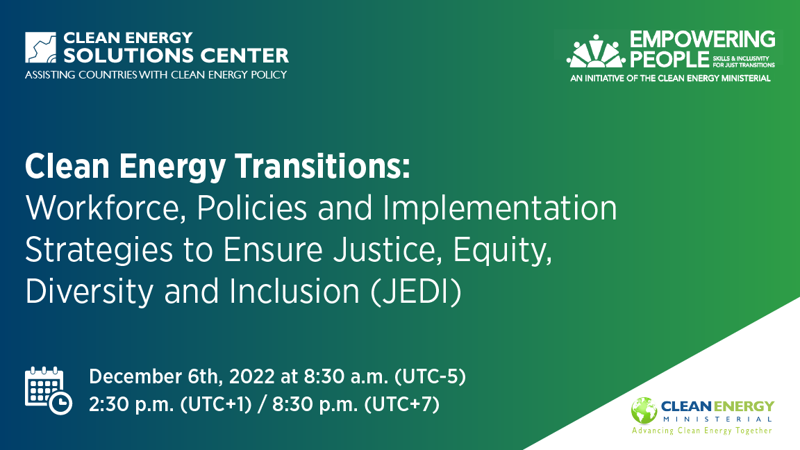 Clean Energy Transitions: Workforce, Policies, and Implementation ...
